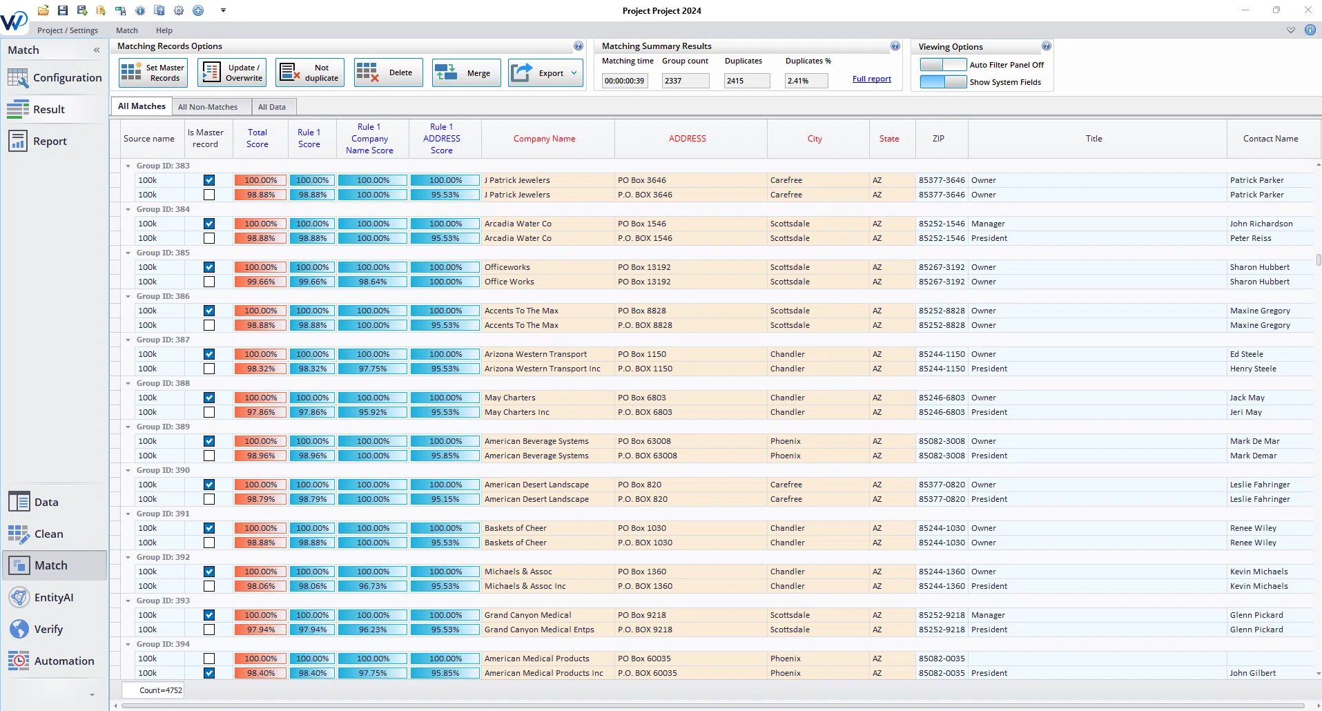 Clean & Match Enterprise v10 with AI Data Matching & Cleansing